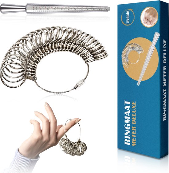 Livento Ringmeter - Ringmaat Meter - Vingermaat meter - Ringmaat opmeten - Ringsize... | bol