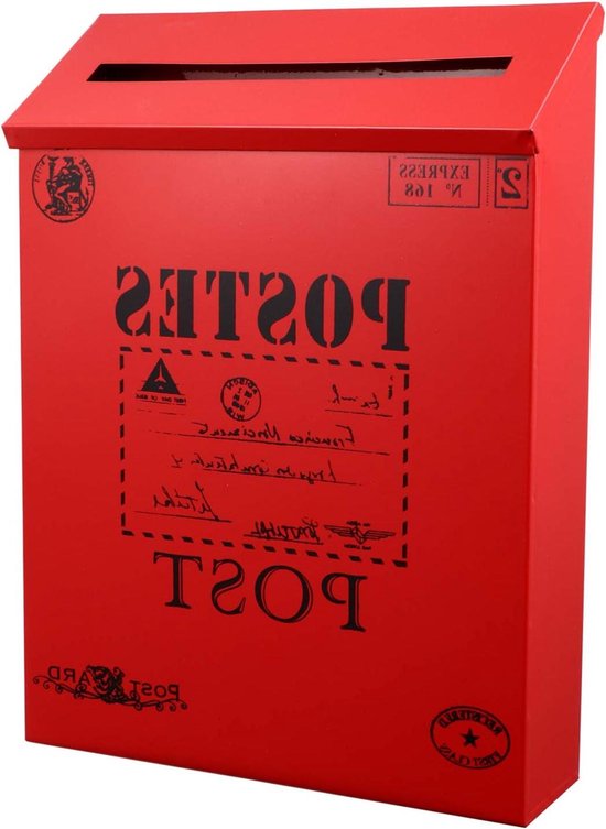 Muur mount brievenbus outdoor vintage metalen grote capaciteit ...