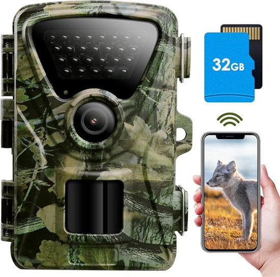 Luxe Wildcamera – Met Nachtzicht en WiFi – Voor Buiten – Wildlife Camera –... | bol
