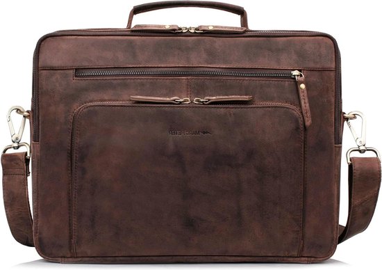 Laptoptas Auckland 15,6 inch leer - stijlvolle schoudertas - voor dames ...