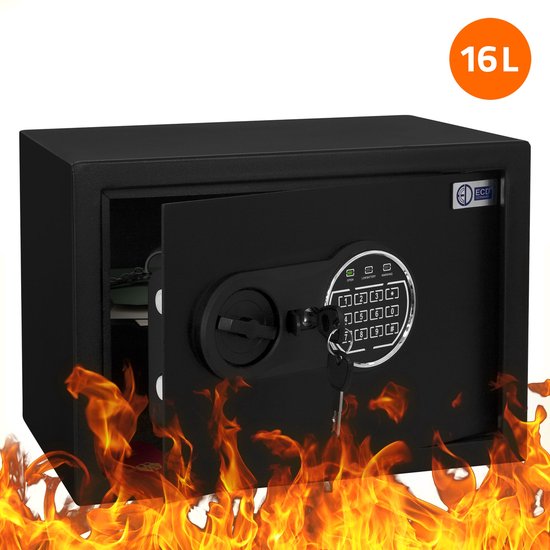 Kluis Kluis 16L van staal met elektronisch slot en noodsleutels Rond ...