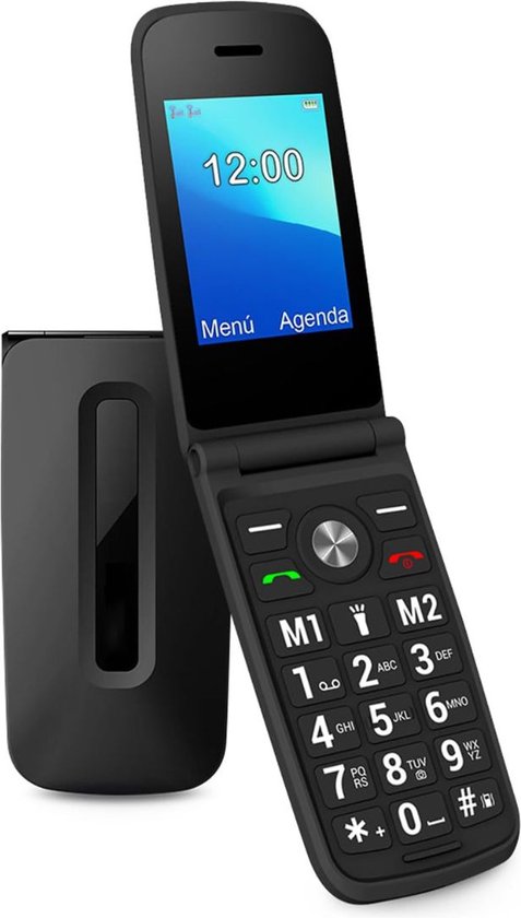 White-Label® Senioren Mobiele Telefoon 4g - Senioren GSM - Zwart | bol