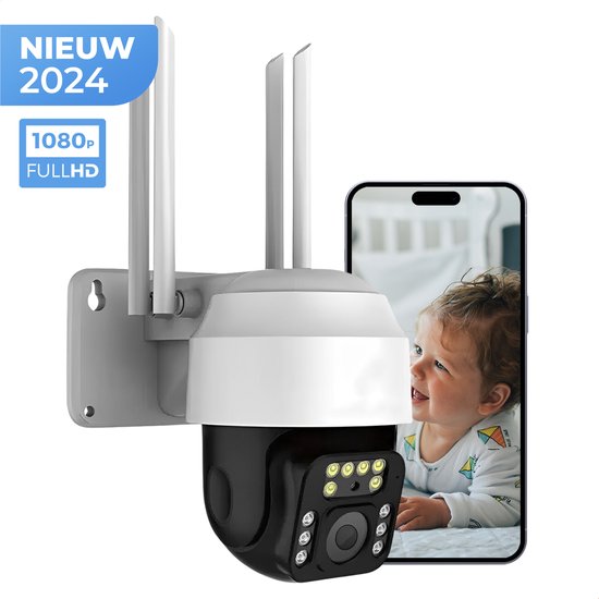 2MP IP Camera - Full HD Beveiligingscamera - WiFi Verbinding - Draaibaar - Nachtzicht... | bol