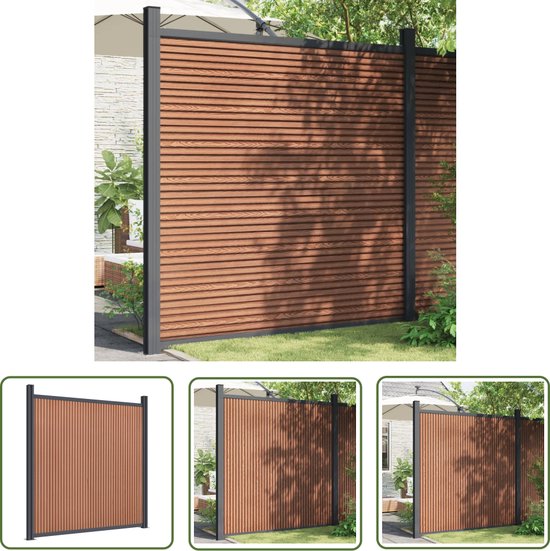 The Living Store Schuttingpaneel 180x186 cm HKC bruin - Privacy Hekken ...