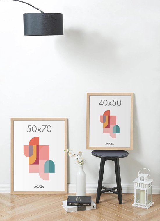 Fotolijst 50 x 70 cm voor foto's en posters - Licht Eiken MDF - B2 ...