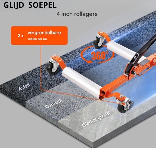 Autowiel - Wieldolly - Dolly - Jack Mechanic - Lift - Voertuiglift ...