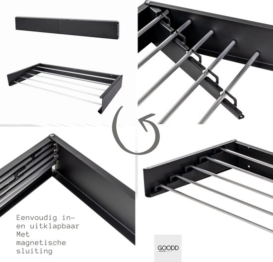 GOODD® Valence - Droogrek - Wasrek - Wanddroogrek - Verbeterde model ...
