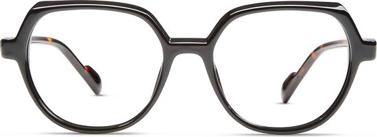 Nordic Projekt Avesta Leesbril +2.00 Zwart met tortoise poot - groot ...