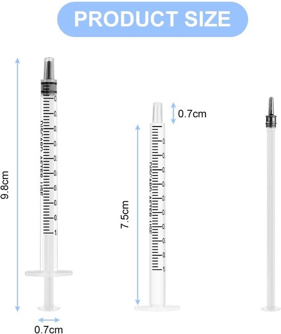 Plastic Syringes 10pc - Blunt Needle 1ml Dosing Needles Liquid ...