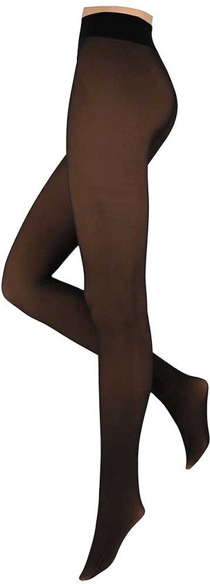 Fleece panty - Dames - Bruin/Nude - Maat L/XL - fleece panty - gevoerde panty - thermo... | bol