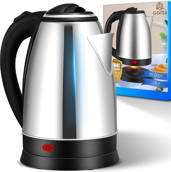 1500W 1.8 Litre Stainless Steel Water Tank Tea Kettle Travel Kettle for ...