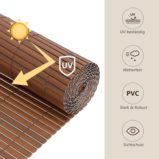 Zichtwerende omheining van pvc, inkijkbescherming, windscherm voor ...