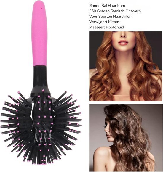 3D Bomb Curl Haarborstel - Hoge Temperatuur Bestendige Ronde Borstel ...