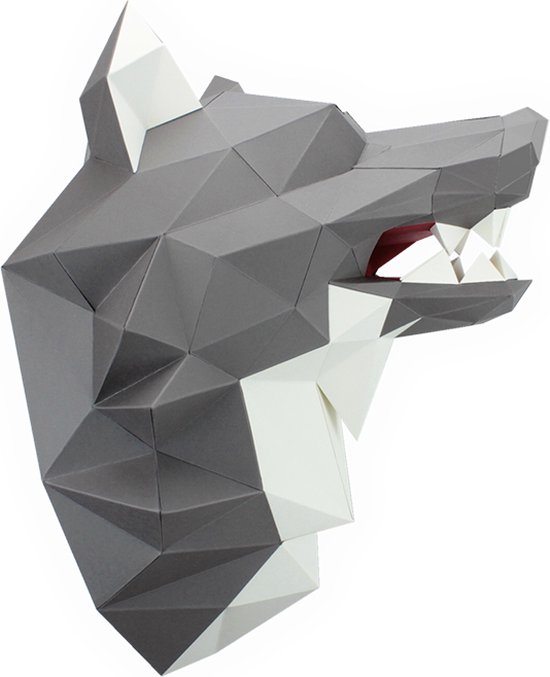 Wolf - 3D origami model - doe-het-zelf - DIY- Knutselwerkjes - Kinder ...