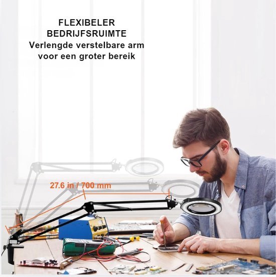 Vloer Loeplamp - Met Verlichting - Verstelbaar - Met Standaard ...