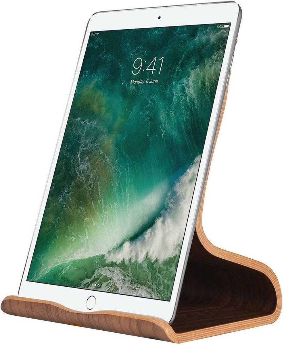 Universele houten tablet houder / standaard Walnoot | bol
