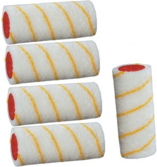 20x verfroller / vachtrollers incl rollerbeugel en verfbakje - 10 cm ...