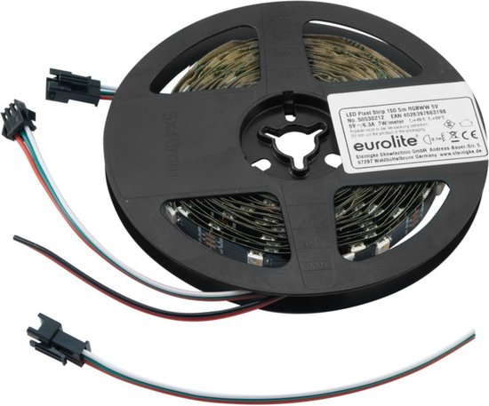 Eurolite LED Pixel Strip 150 5m RGBWW 5V - FLEX systeem | bol