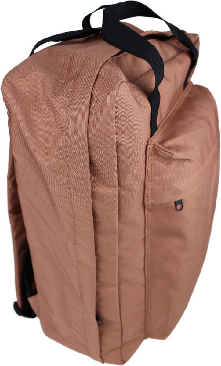 Rugtas Taupe/Roestbruin - 15,6 inch Laptop Rugzak - Schoolrugtas ...