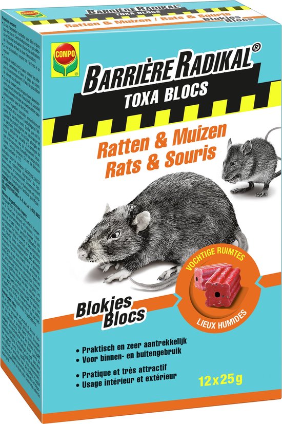 Compo TOXA BLOCS - RATTEN & MUIZEN (12 x 25 G) | bol.com