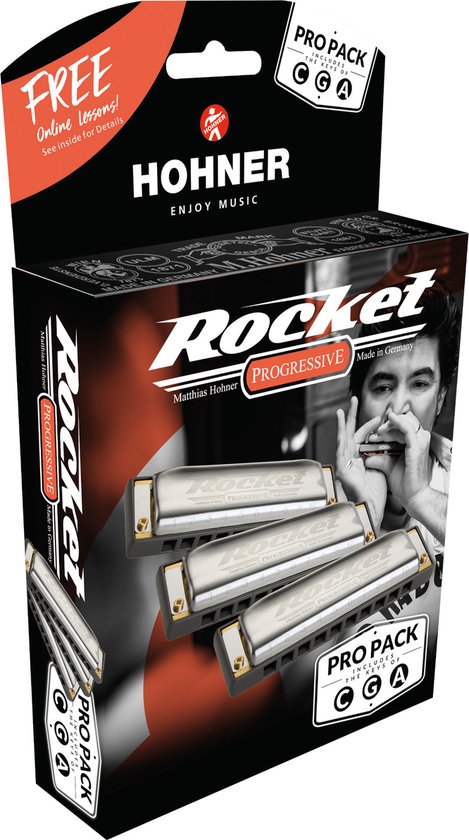 Hohner Rocket C/G/A ProPack set van 3 diatonische mondharmonica's | bol