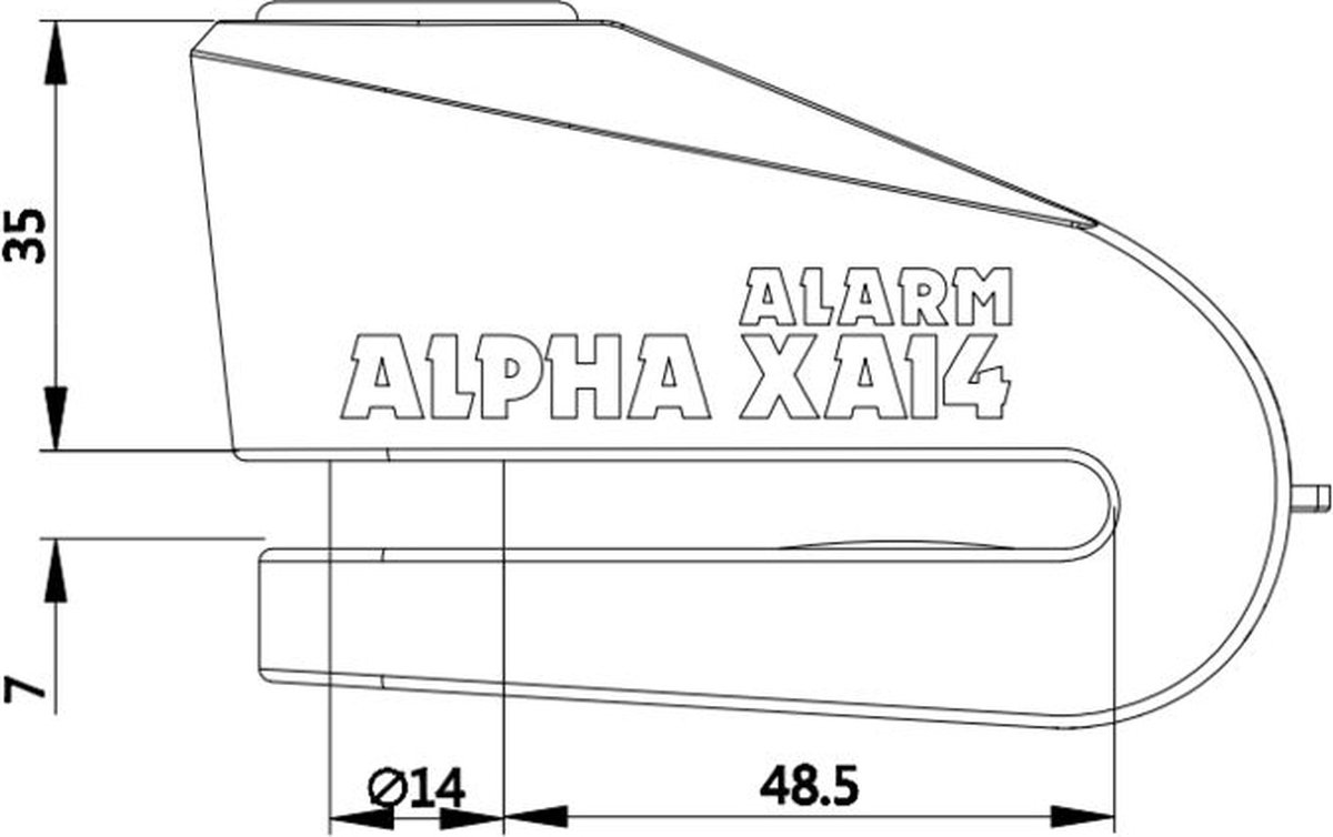 Oxford XA14 Alarm Schijfremslot - ART4 - RVS / Zwart | bol.com