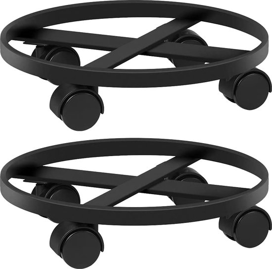 Plantenroller, rond, metaal, 35,5 cm x 8 cm x 2 stuks, voor binnen ...