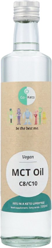 Go-Keto | MCT Oil | Premium Coconut | C8/C10 | 1 x 500 ml | Snel afvallen zonder poespas! | bol