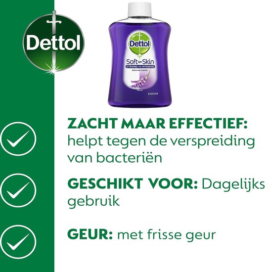 Dettol - Soft on Skin - Handzeep - Navulling - Lavendel - 3x 250ml | bol.com