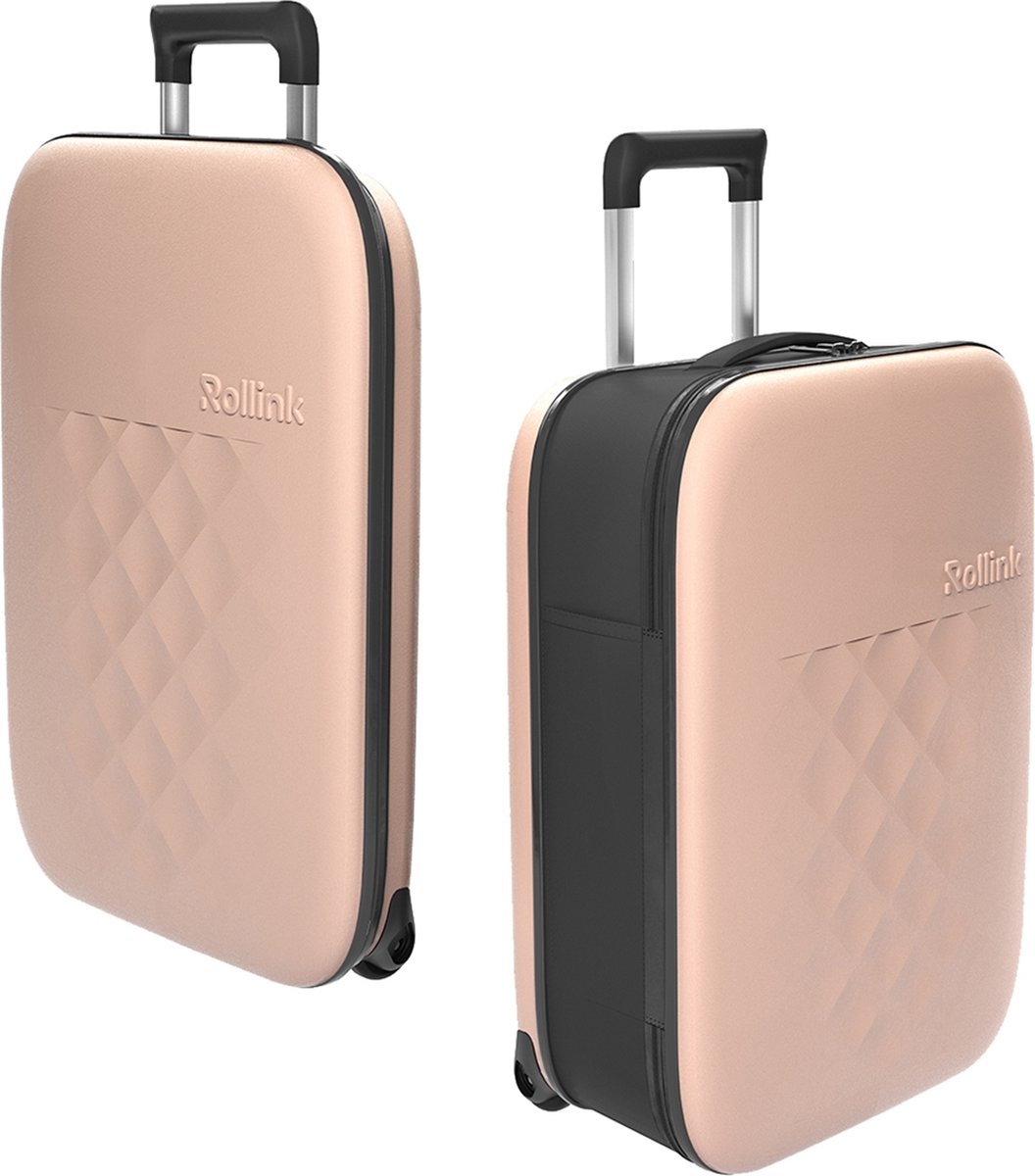 Rollink Handbagage Koffer / Trolley / Reiskoffer - 55 cm - 40 Liter - VEGA II - Roze | bol.com