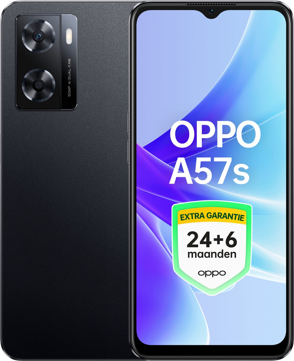 OPPO A57s - 128GB - Starry Black - Extra Garantie 24+6 Maanden! | bol