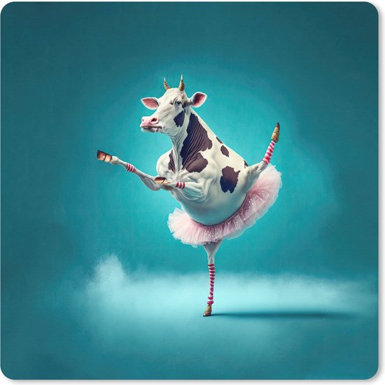 Muismat XXL - Bureau onderlegger - Bureau mat - Koe - Ballet - Portret ...