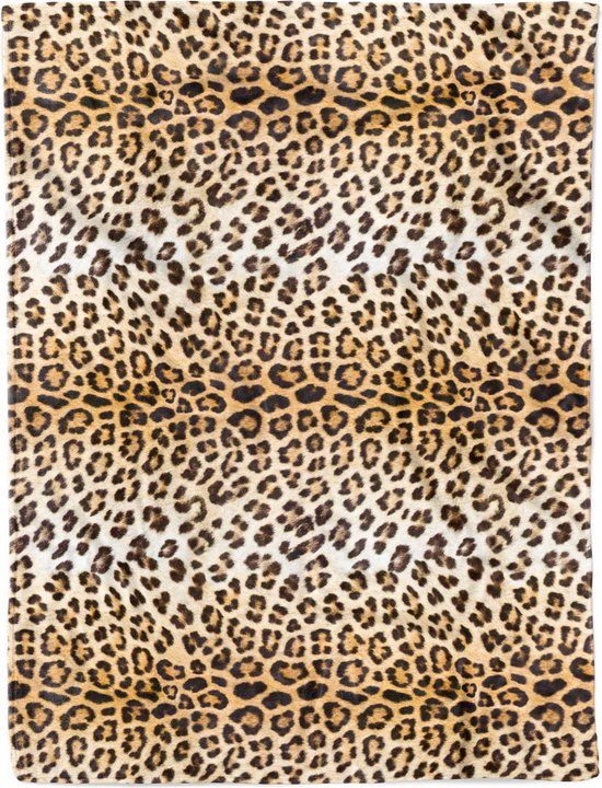 Stijlvolle fleece plaid Leopard - 140x200 - superzacht en comfortabel ...