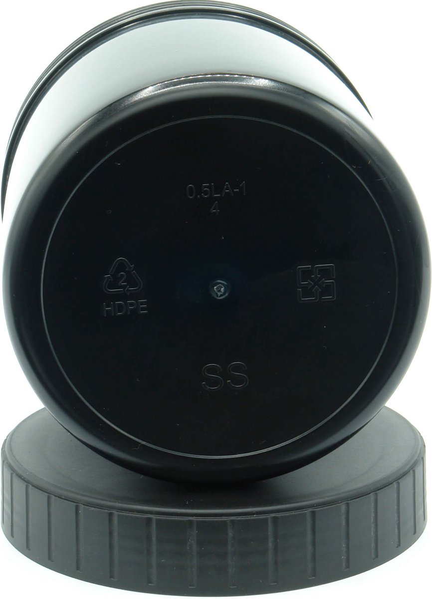 Zwarte Pot 500ml Leeg 10 stuks - Lege Potten met Schroefdeksel en ...