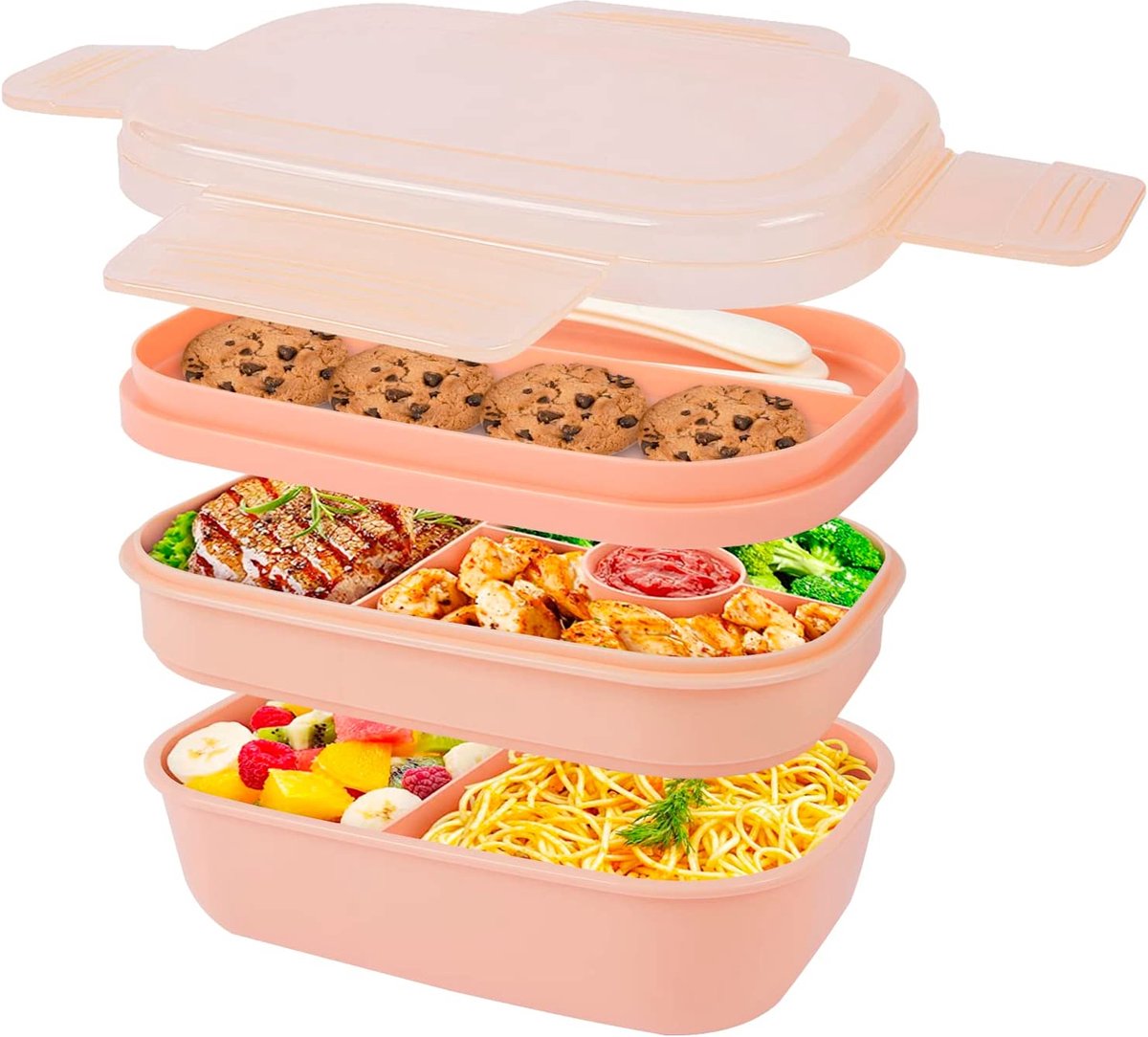 Bento Doos Lunchbox 3 Layer Bento Lunch Containers voor Volwassenen ...