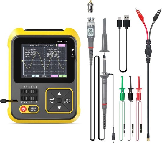 2-in-1 Draagbare digitale oscilloscoop -DSO-TC2 - transistortester ...