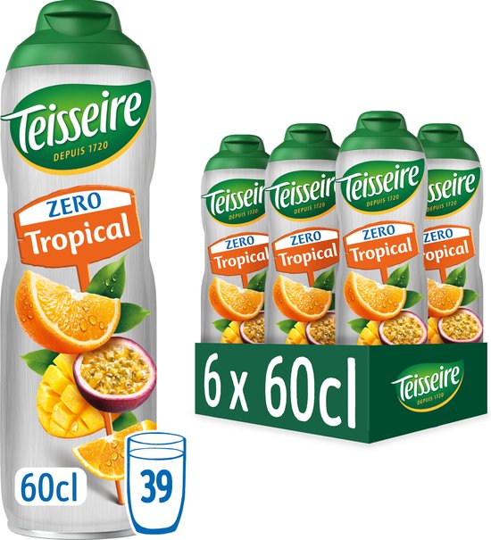Teisseire Zero Suiker Tropical Siroop, 6x60cl | bol