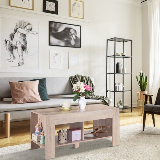 Costway Salontafel Bijzettafel Met 5 Poten - 90 x 39 x 42 cm | bol.com