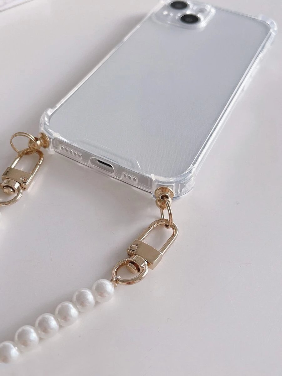 Telefoonkoord met Parels inclusief Telefoonhoes Iphone 12 - Parelkoord ...