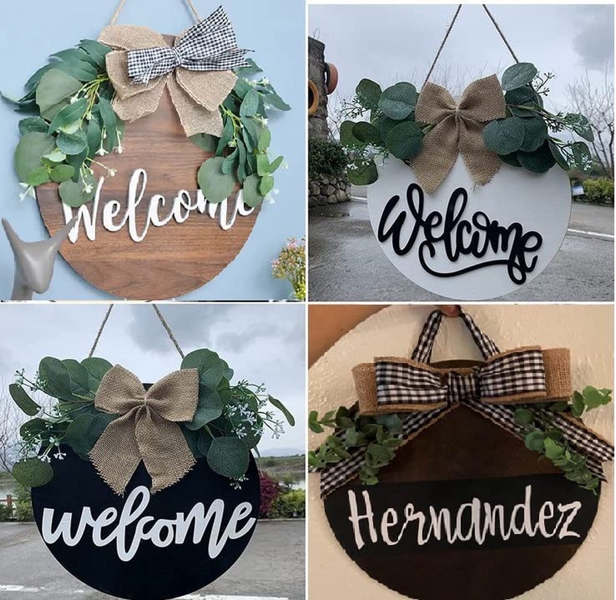 Set van 6 houten schijven ronde houten panelen 30 cm diameter ...