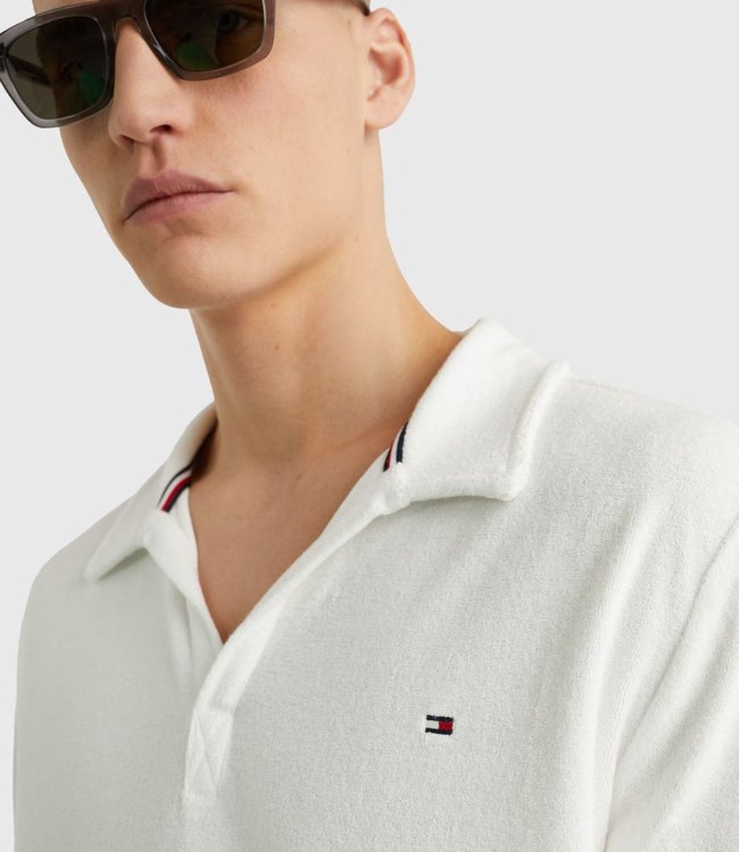 Tommy Hilfiger Terry polo heren wit | bol.com
