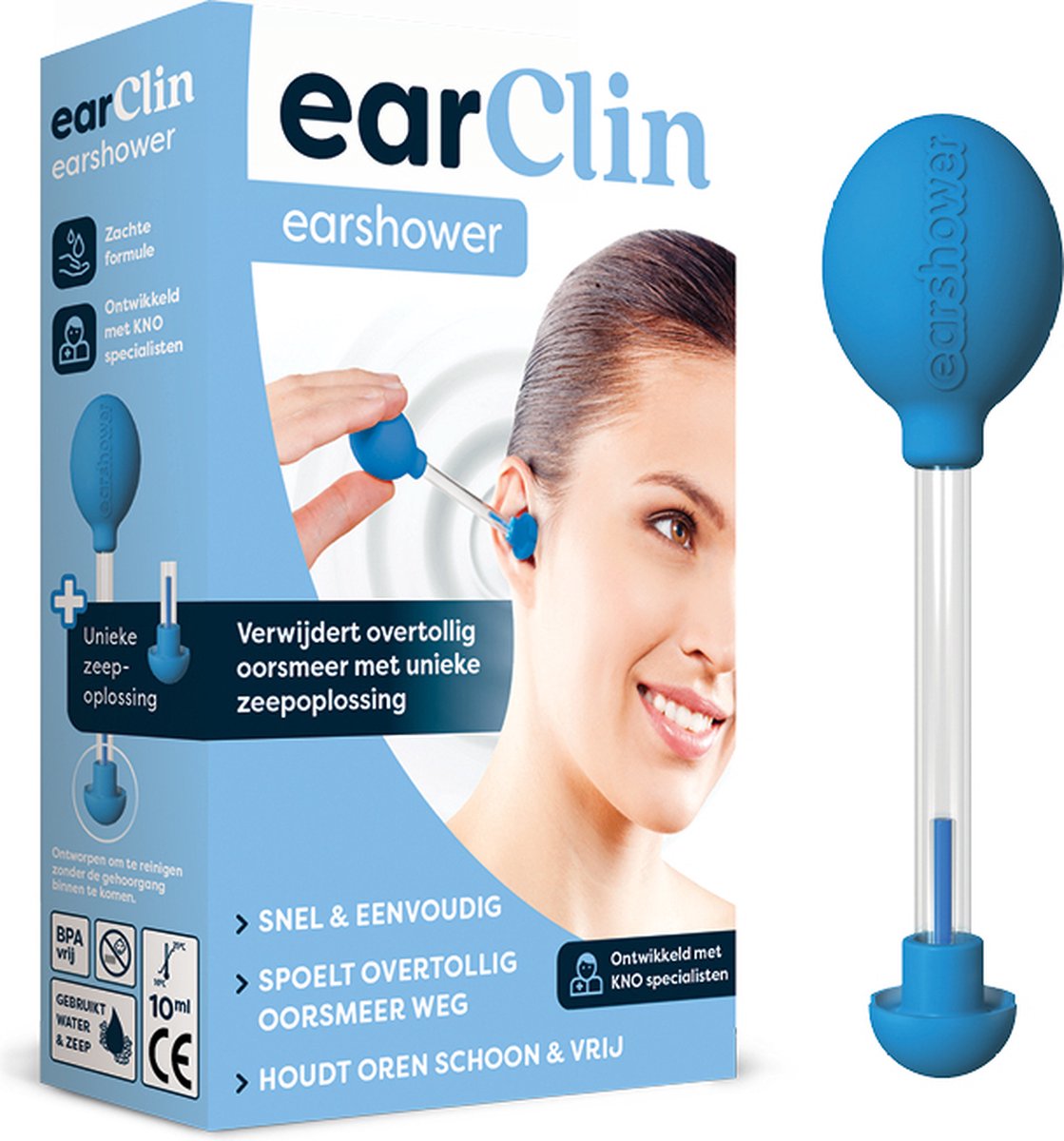 EarClin Earshower - Oorsmeer Verwijderaar - Oordruppels - Oorreiniger ...