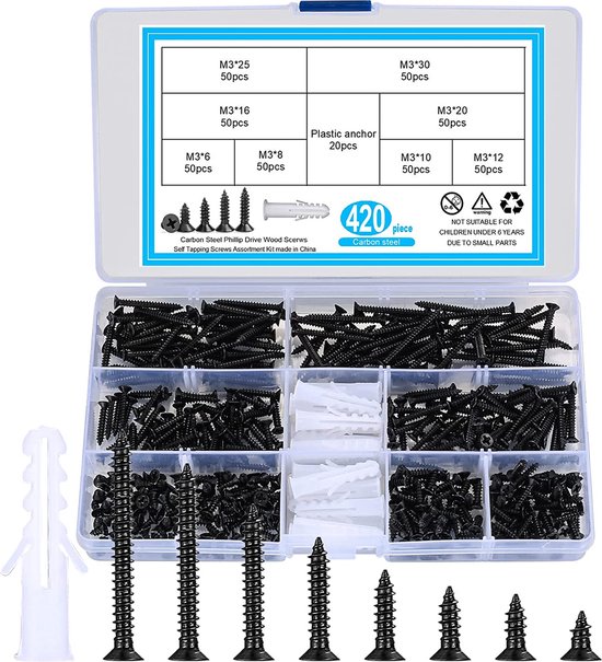 zelftappende schroeven-assortimentset / universal screw assortment box ...