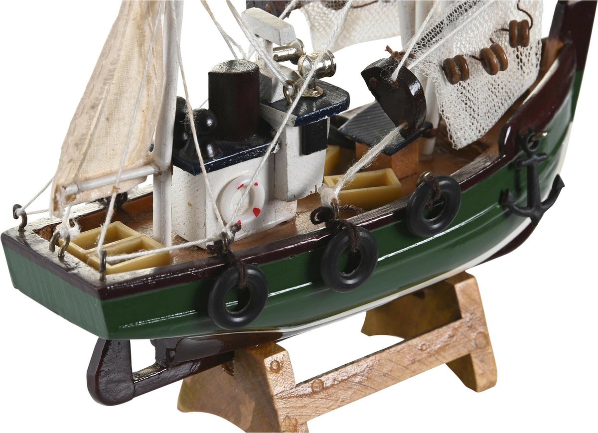 Items Vissersboot schaalmodel met veel details - Hout - 16 x 5 x 15 cm ...