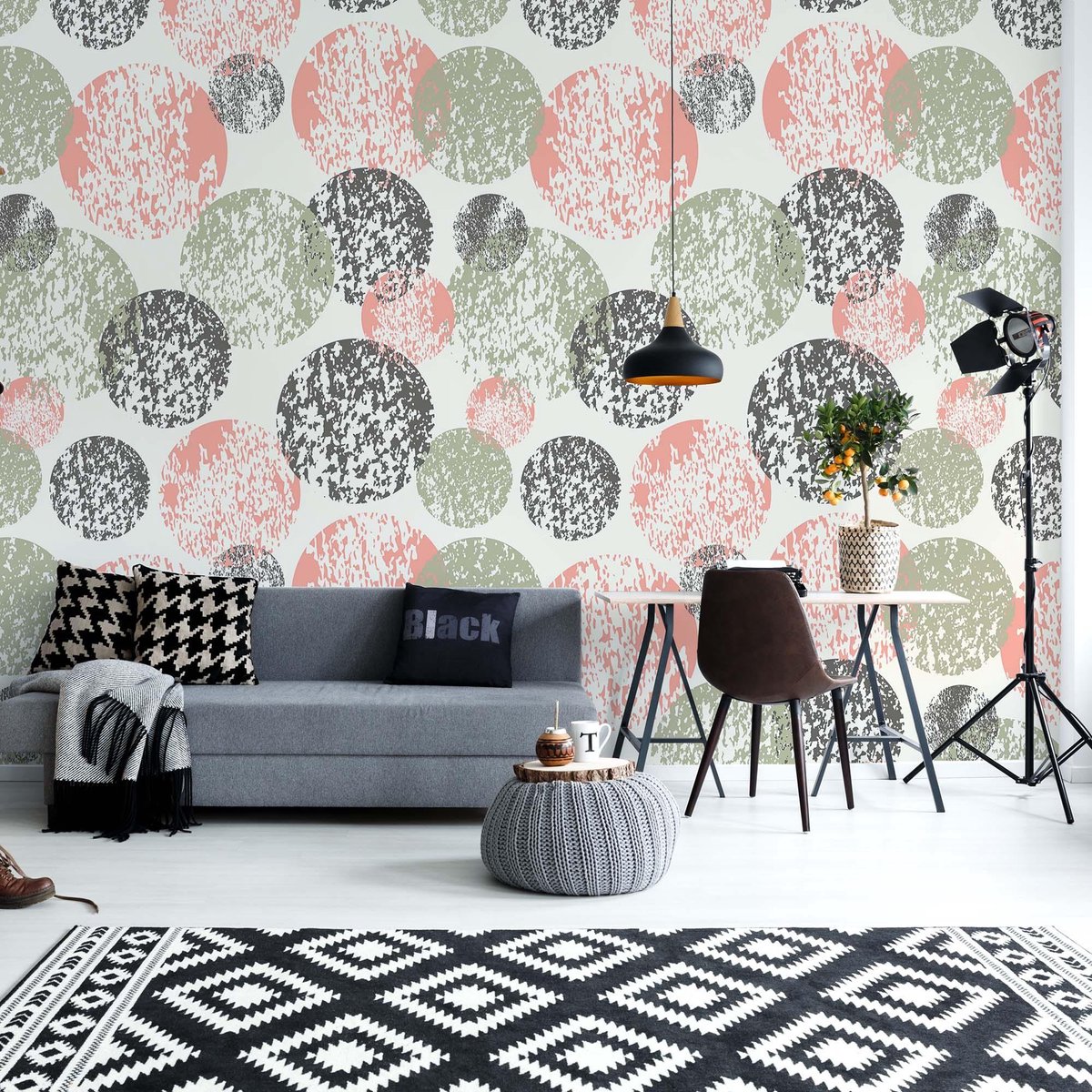 Fotobehang - Vlies Behang - Mozaiek Cirkels - 368 x 254 cm | bol.com