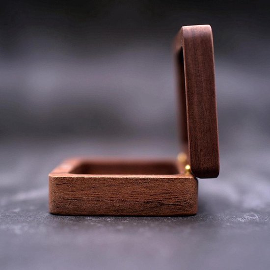 Ringdoos van Hout - Huwelijk - Aanzoek - Sieradendoosje - Bruiloft ...