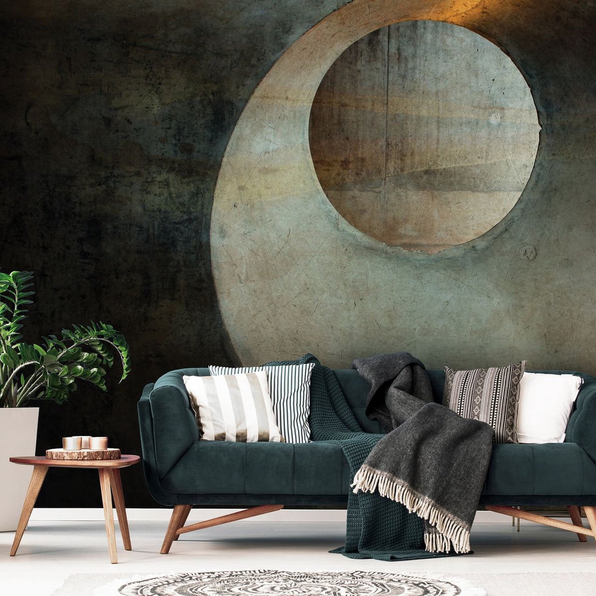 Fotobehang - Vlies Behang - Cirkel Kunst - 254 x 184 cm | bol.com