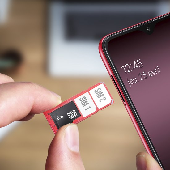 Geschikt voor Galaxy A10 simkaartlade 2x Nano Sim en microSD rood | bol.com