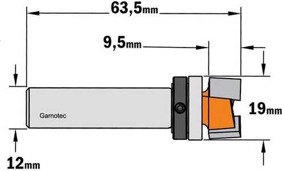 CMT - Sponning- en kantenfrees met schuine snijkoppen + aanlooplager ...