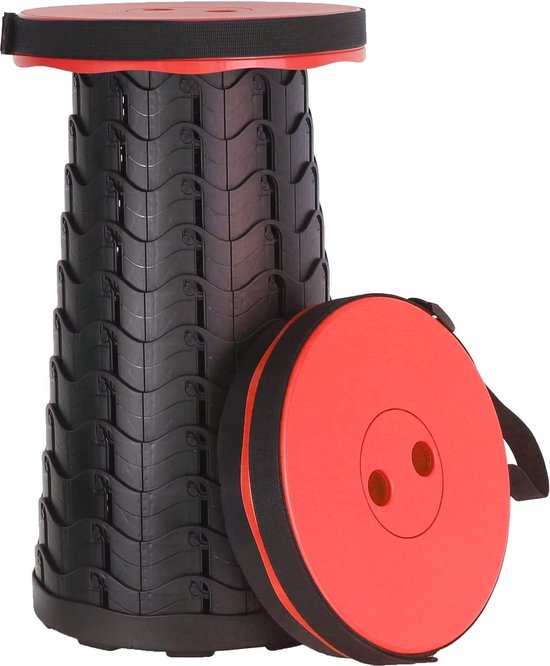 Draagbare kruk, opvouwbare kruk, 480 lb, telescopische kruk geschikt voor kamperen en... | bol.com